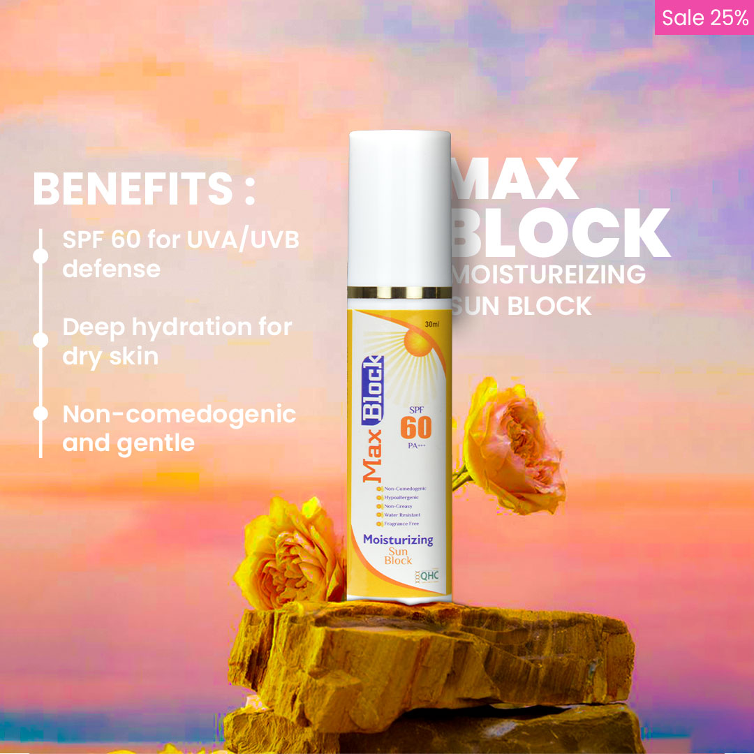 Max block SPF 60 Moisturizing Sunblock: Powerful Sun Protection with D ...